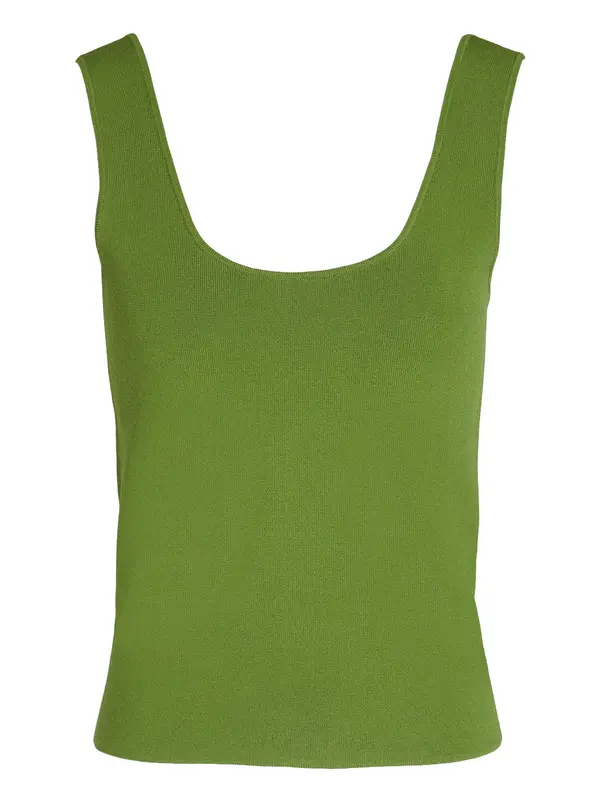 Vince Stretch-knit Tank - Leaf Green
