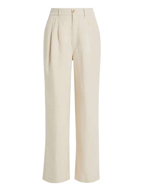 Onia Linen And Lyocell-blend Wide-leg Pants - Ecru