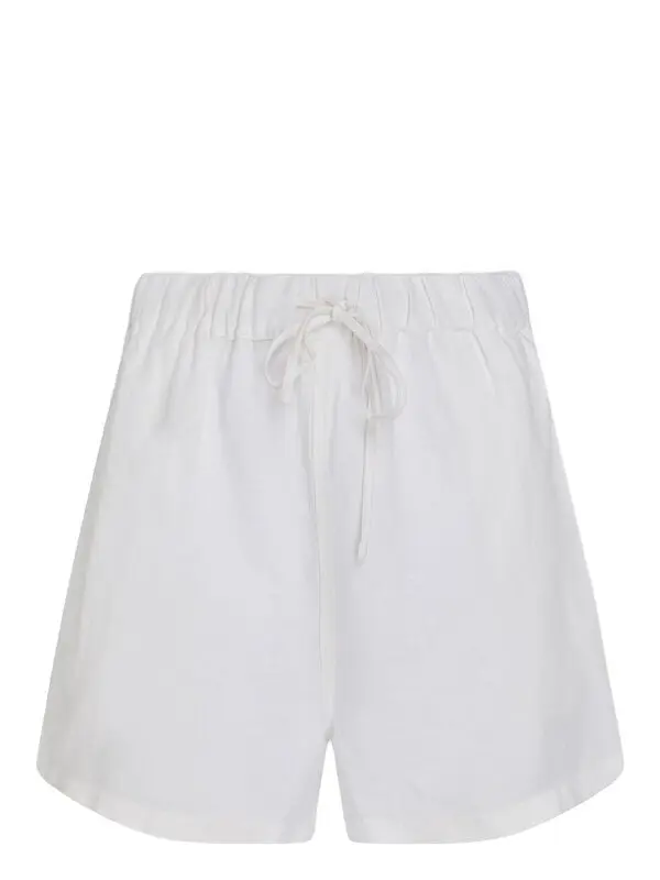 Onia Linen-lyocell Blend High-rise Shorts - White
