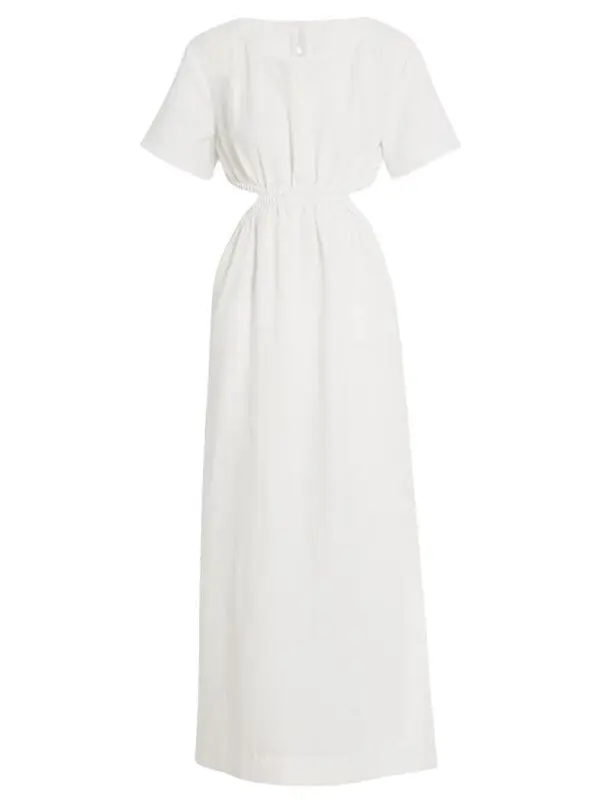Onia Linen And Lyocell-blend Maxi Dress - White
