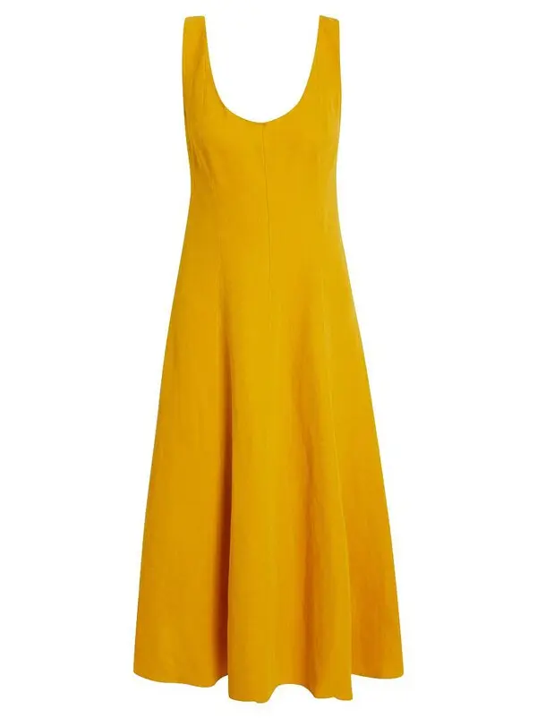 Vince Canvas Midi Dress - Mustard