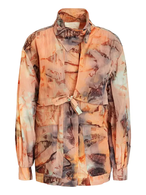Ulla Johnson Printed Shell Jacket - Orange