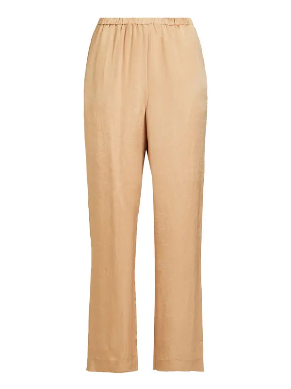 Solid & Striped The Ellis Crinkled Satin Pants - Sand