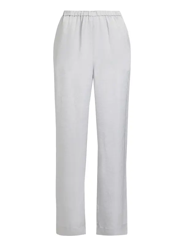Solid & Striped The Ellis Crinkled Satin Pants - Silver