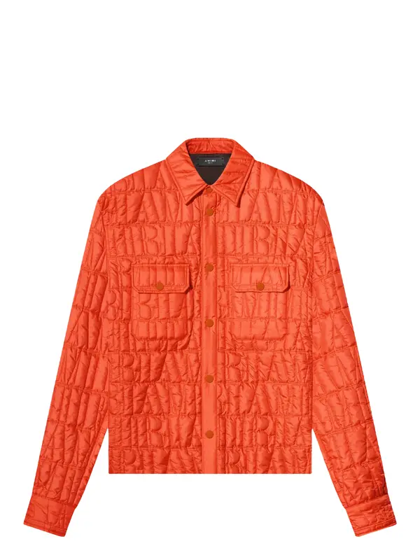Amiri Quilted Logo Overshirt - Orange