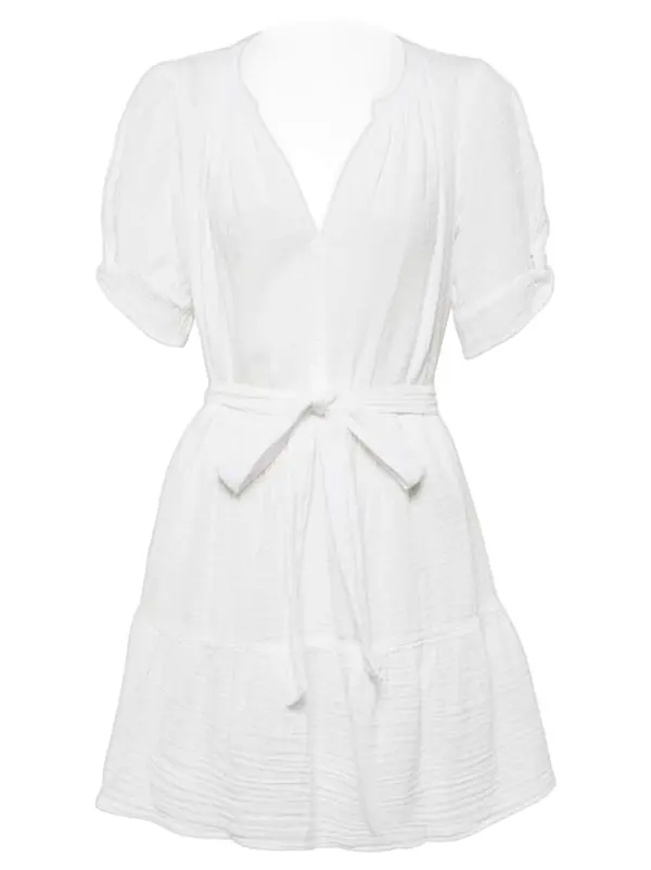 Velvet By Graham & Spencer Bella Cotton Gauze Minidress - White