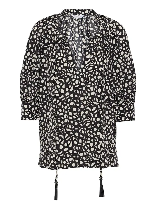 Max Mara Emy Printed Blouse - Black