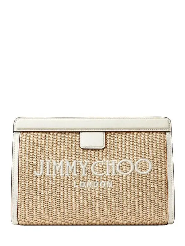 JIMMY CHOO Avenue London Pouch - Natural/latte