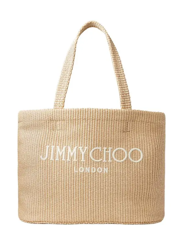 JIMMY CHOO Beach East-west Raffia Tote Bag - Natural/latte