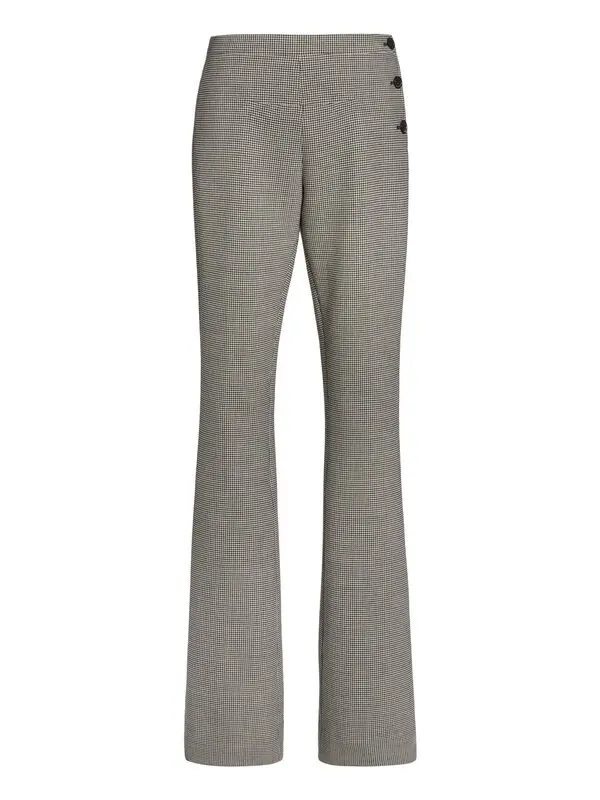 COURREGES Oblique Houndstooth Flared Pants - Grey