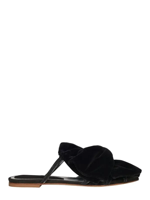 Johanna Ortiz The Sumerians Velvet-leather Flats - Black
