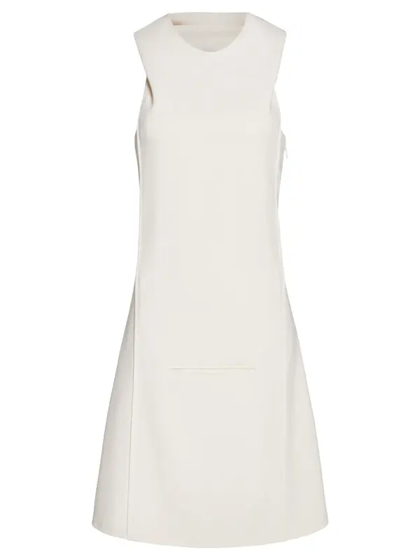 COURREGES Oblique Space Hooded Crepe Mini Dress - White