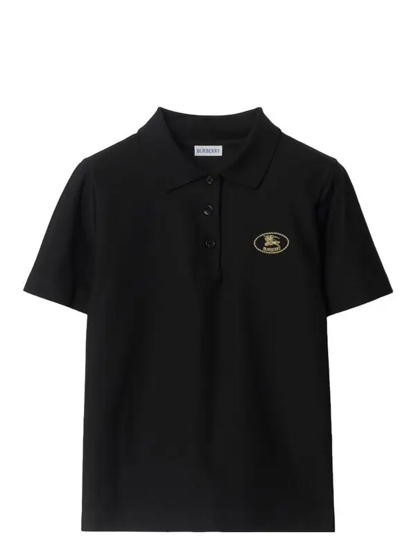 Burberry Cotton Piqué Polo Shirt - Black