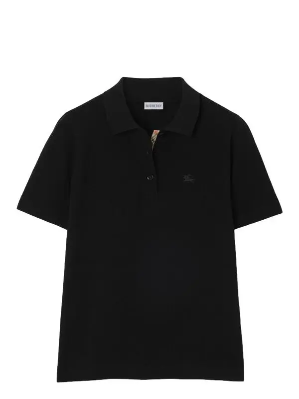 Burberry Cotton Piqué Polo Shirt - Black