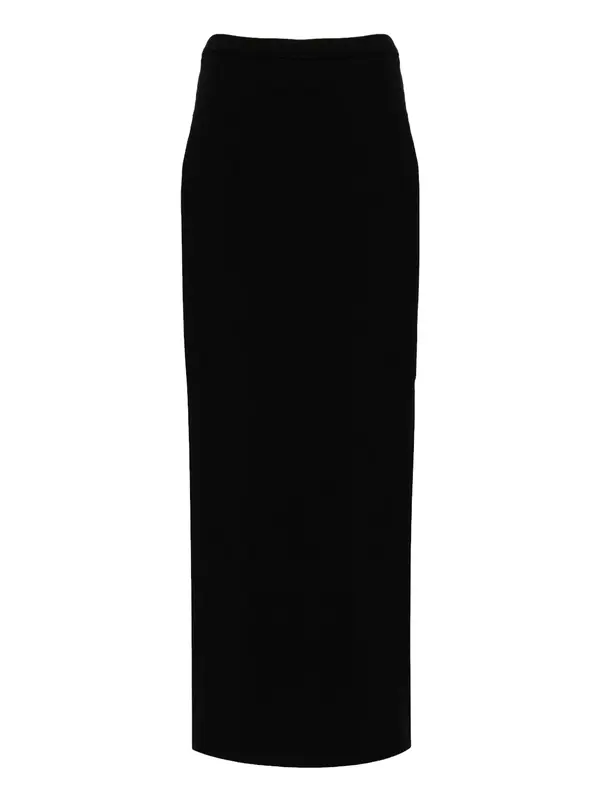 Alexander Wang Logo-embossed Cotton Maxi Skirt - Black