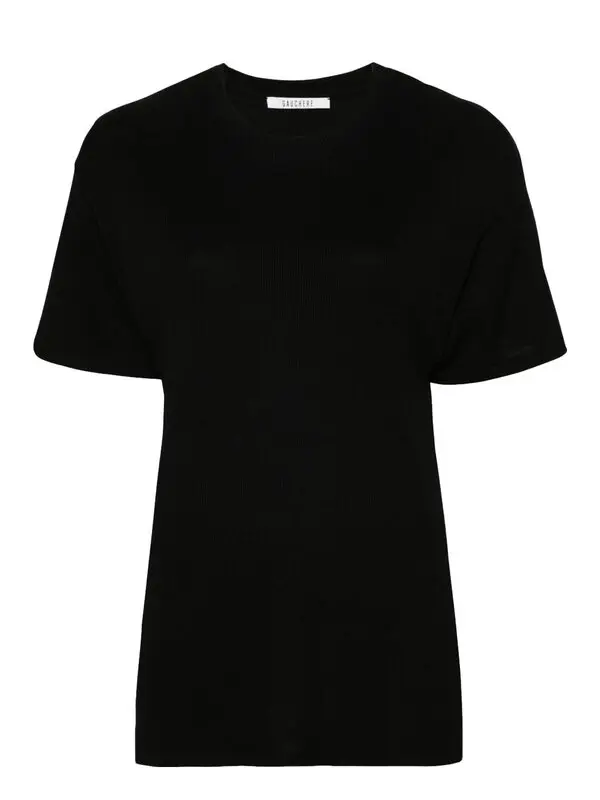 Gauchere Fine-ribbed T-shirt - Black