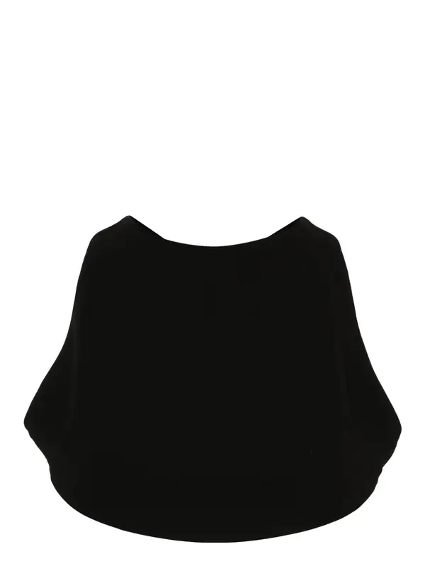 Gauchere Sleeveless Crop Top - Black
