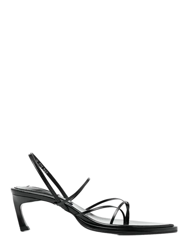 REIKE NEN Garo 60mm Leather Slingback Sandals - Black