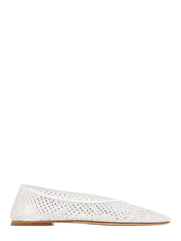 Dear Frances Balla Crystal Ballerina Shoes - White