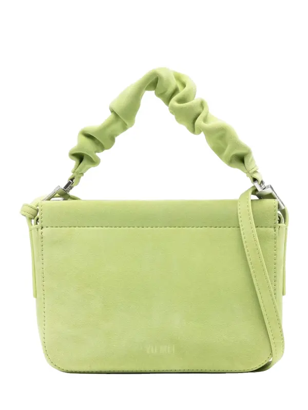 YU MEI Scrunchie Vi Suede Crossbody Bag - Green
