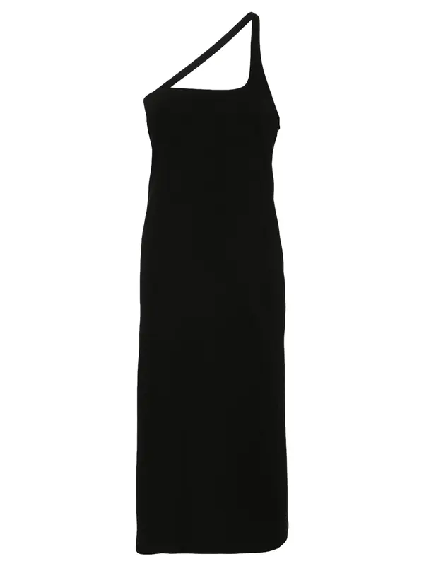 Gauchere Halterneck Midi Dress - Black