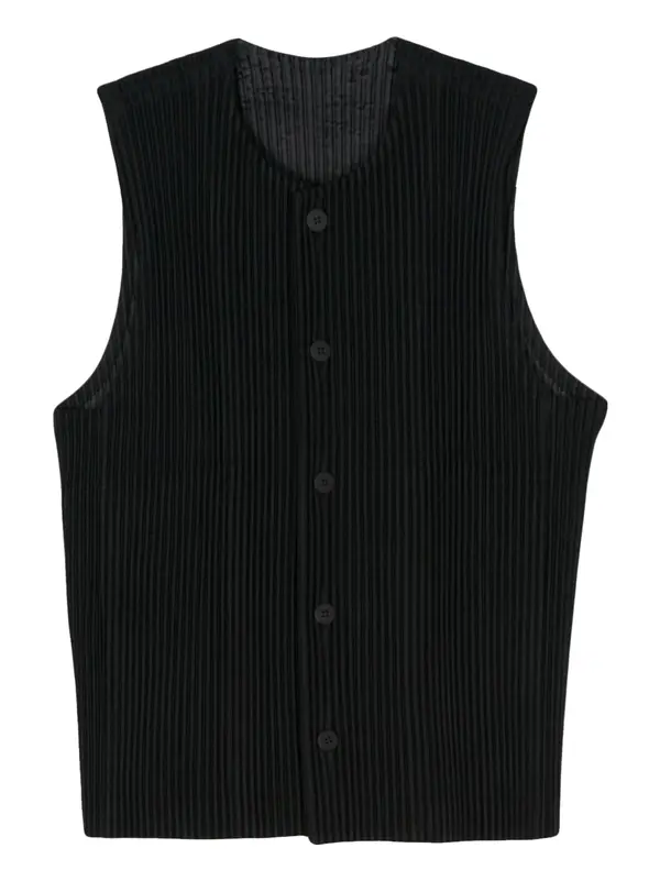 Issey Miyake Tailored Pleats 1 Waistcoat - Black