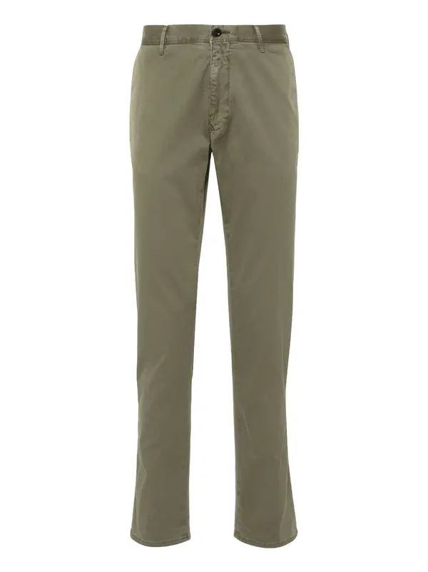 Incotex Slim-cut Chino Trousers - Green