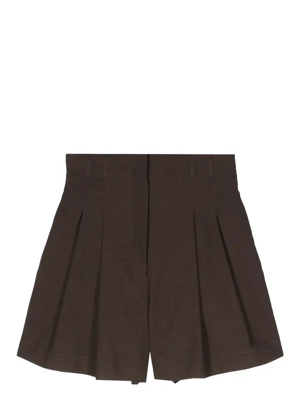 Philosophy Di Lorenzo Serafini Pleated Tailored Shorts - Brown