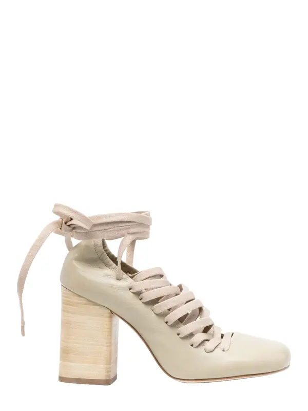 LEMAIRE 90mm Lace-up Pumps - Neutrals