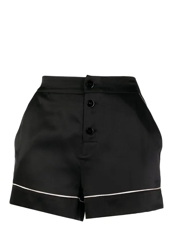 Agent Provocateur High-waisted Pyjama Shorts - Black