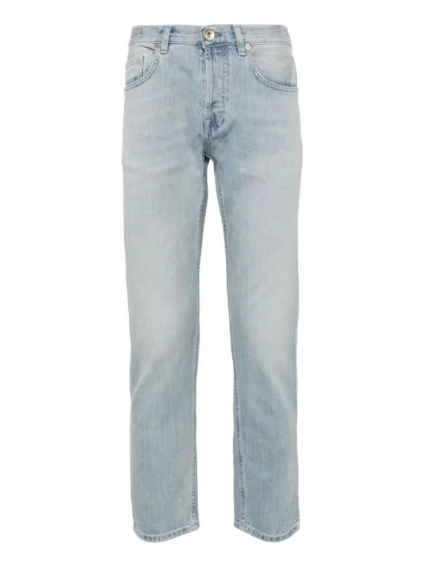 Eleventy Stonewashed Straight Leg Jeans - Blue