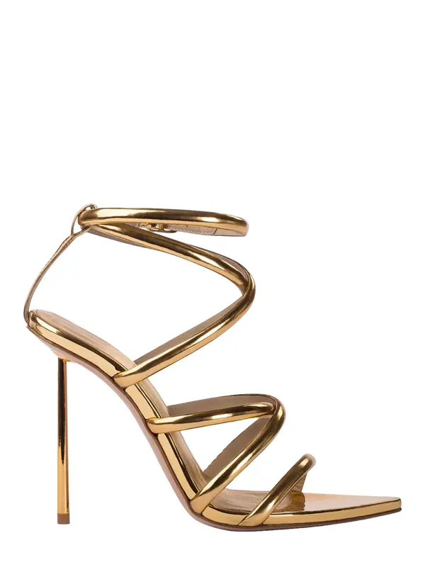 LE SILLA Bella Leather Sandals - Gold