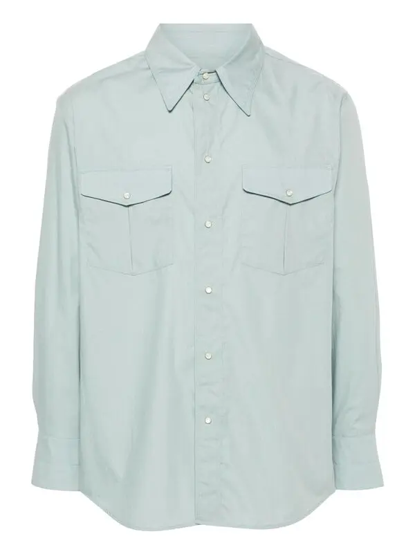 LEMAIRE Western Poplin Shirt - Blue