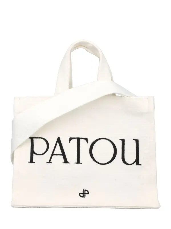 Patou Small Canvas Tote - Neutrals