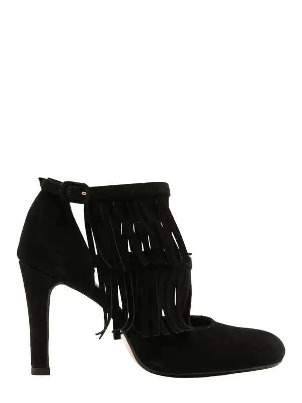 STUDIO CHOFAKIAN Jean 75mm Fringe Pumps - Black