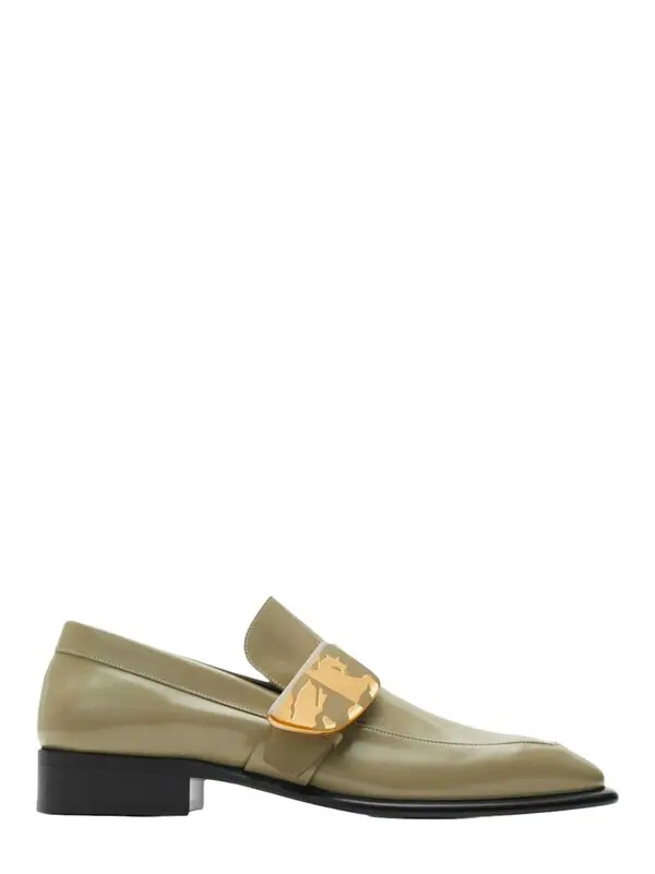 Burberry Shield Leather Loafers - Green