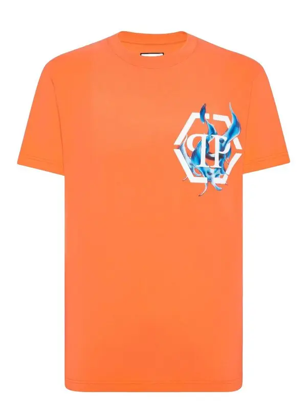 Philipp Plein Logo-print Cotton T-shirt - Orange