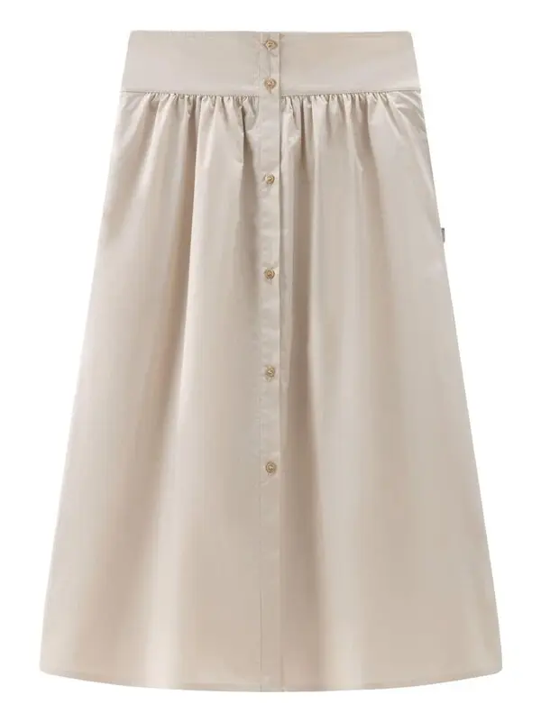Woolrich A-line Cotton Skirt - Neutrals