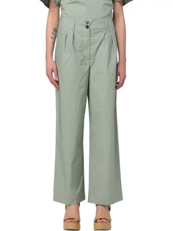 Woolrich Wide Leg Trousers - Sage