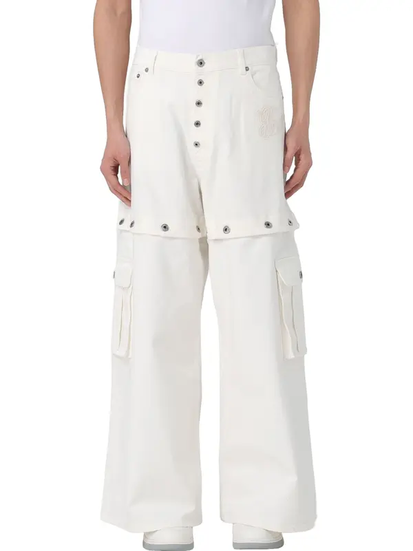 Off-White Wide Leg Jeans - White