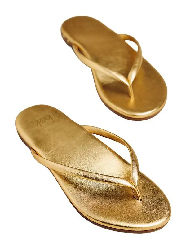 Beek Sunbeam Thong Sandals - Gold Metallic