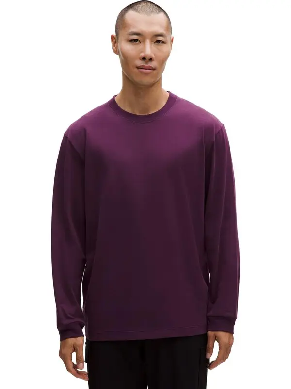 Lululemon Heavyweight Cotton Jersey Long-sleeve Shirt - Plum