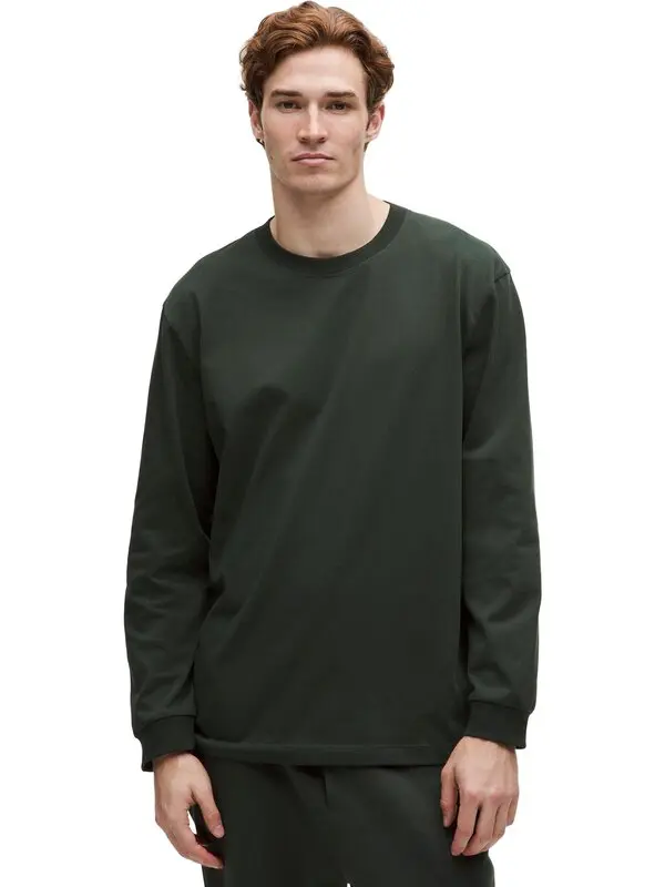 Lululemon Heavyweight Cotton Jersey Long-sleeve Shirt - Rainforest Green