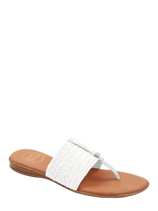 Andre Assous Woven Flip-flops - White