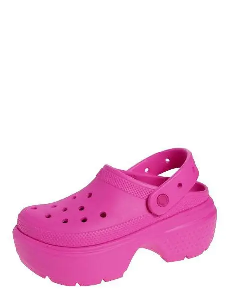 CROCS Stomp Slingback Platform Clog - Pink Crush
