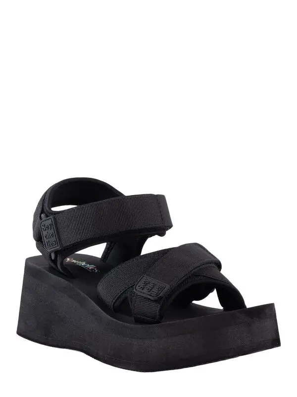 Seychelles Serenade Platform Wedge Sandal - Black