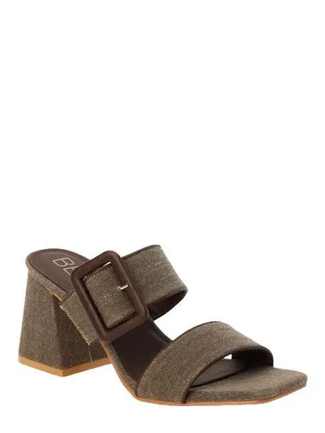 Matisse Lucy Block Heel Sandal - Chocolate Linen