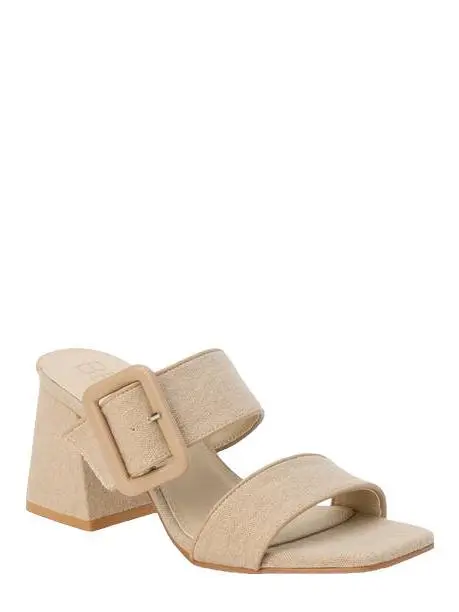 Matisse Lucy Block Heel Sandal - Sand Linen