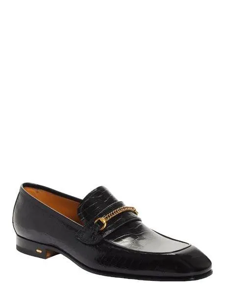 TOM FORD Bailey Chain Detail Loafer - Black