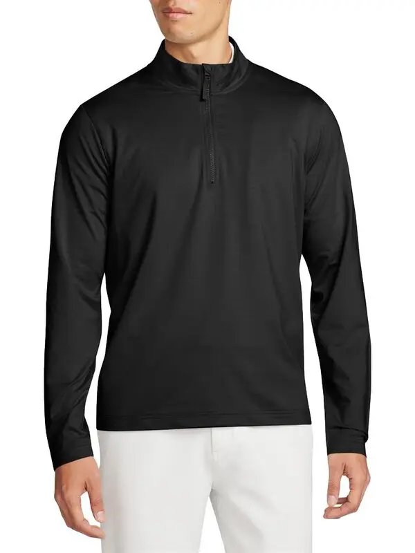 Nike Dri-fit Half Zip Golf Top - Black/white